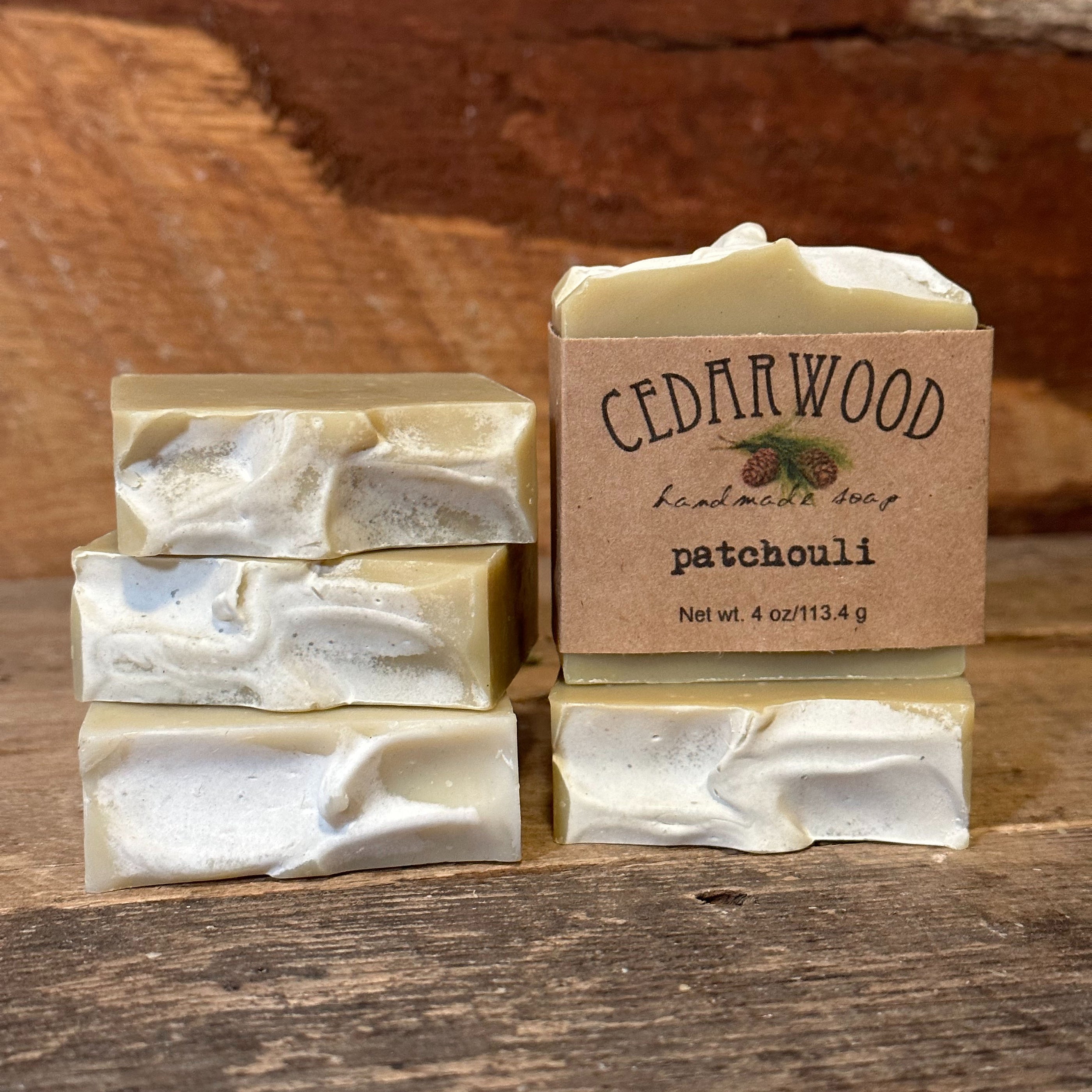 Patchouli handmade bar soap– Cedarwood Soap